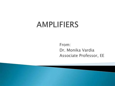 Amplifier Ppt Pptx