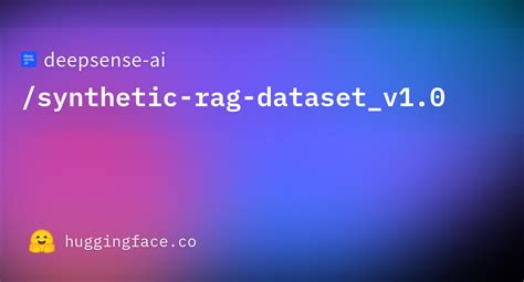 Deepsense Ai Synthetic Rag Dataset V1 0 · Datasets At Hugging Face
