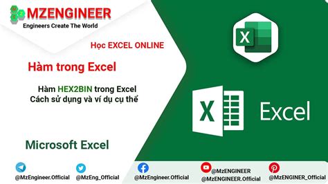 hàm hex2bin trong excel cách sử dụng và Ứng dụng chi tiết mzengineer