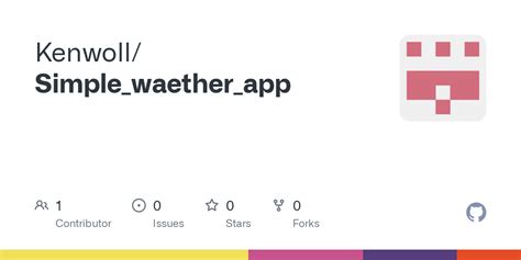 Github Kenwollsimplewaetherapp