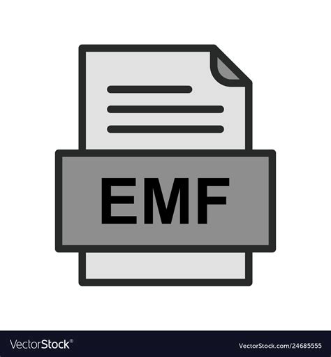 Emf File Document Icon Royalty Free Vector Image