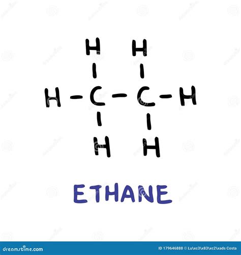 Ethane Formula Illustration Stock Illustration Illustration Of