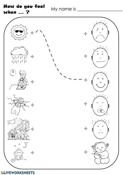 Feelings Interactive Worksheet For Kindergarten Worksheets Library