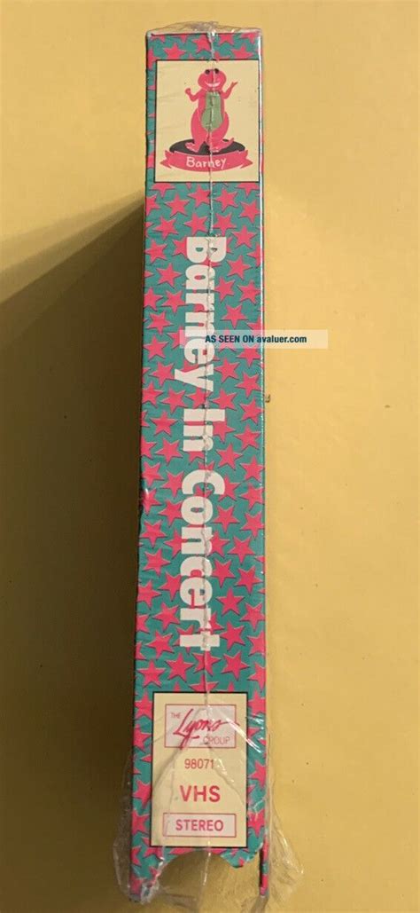 Barney The Dinosaur Barney In Concert Vhs Tape Rare Cover With Stars