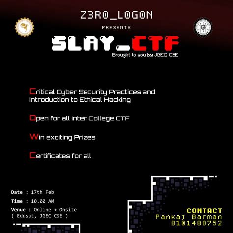 Slay Ctf On Linkedin Slayctf Hackers Ctf Jgec Pentesters 59