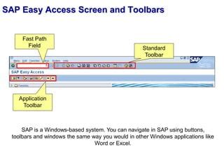 SAP Basic Navigation Ppt