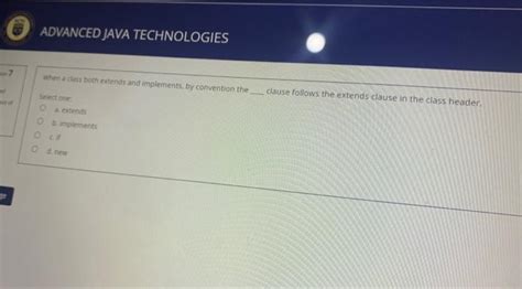 Solved When A Class Both Extends And Implements By