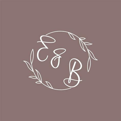 Eb Wedding Initials Monogram Logo Ideas 23680150 Vector Art At Vecteezy