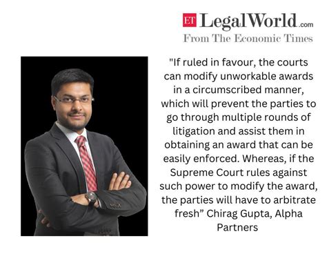 Alpha Partners On Linkedin Chirag Gupta Talks To Etlegalworld About The Courts Power To Modify An