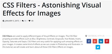 Css Filters Astonishing Visual Effects For Images Fribly