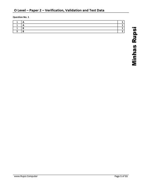 Olevel Paper 2 Verification Validation And Test Data Ms Pdf