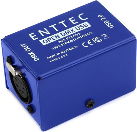 Enttec Open Dmx Usb 512 Ch Non Isolated Dmx Interface Sweetwater