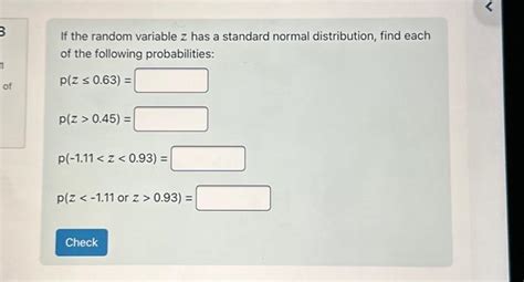 Solved If The Random Variable Z Has A Standard Normal