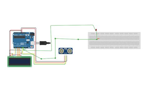 Circuit Design Arduino Ultrasonic Distance Sensor Tinkercad