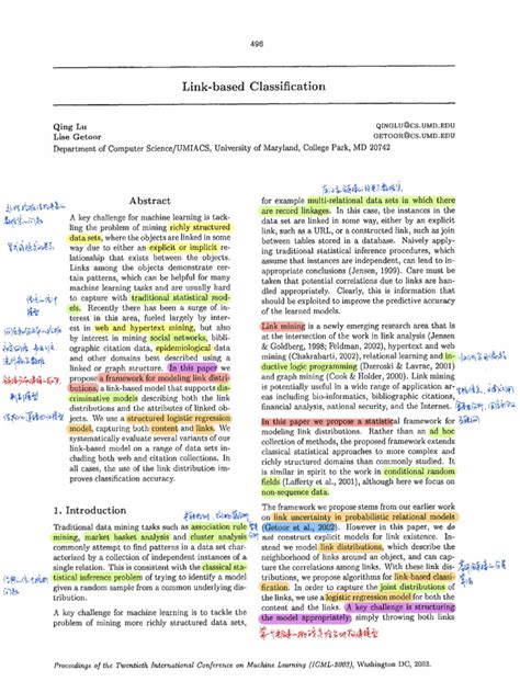 34 Link Based Classification Qinglu Lise Getoor Pdf