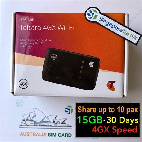 Australia Telstra Prepaid G MIFI MF Z Modem GB Mobile Data Roam Pocket Wifi Travel Travel