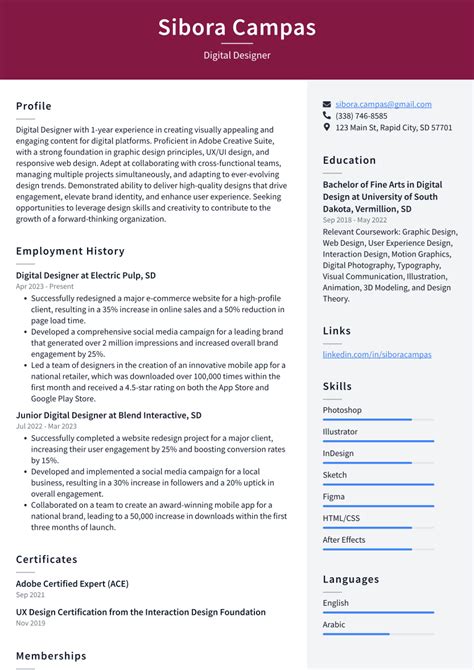 Top 16 Digital Designer Resume Objective Examples