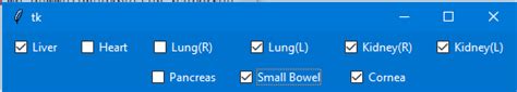 Python Why Do None Of My Check Buttons Stay Checked Stack Overflow