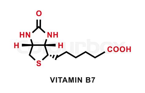 Vitamin B7 chemical formula. Vitamin B7 chemical molecular structure ...