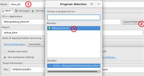 Upload Binary And Debug STM32 Bluepill On Eclipse One Transistor