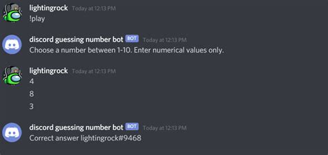 Python Making A Guessing Game In Discord Py Stack Overflow