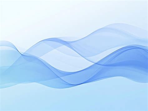 Abstract Fluid Blue Wave Design With Soft Gradients And Smooth Curves Creating A Calm Minimalist