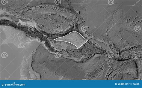 Solomon Sea Tectonic Plate Grayscale Map Stock Illustration Illustration Of Lithosphere