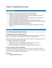 Chapter Outline Pdf Chapter Studying Human Sexuality Learning Objectives At The