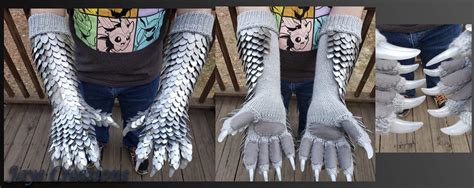 Custom Clawed Silver Gauntlets Video Dragon Artists Amino