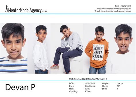 Devan P Mentor Model Agency Sheffield