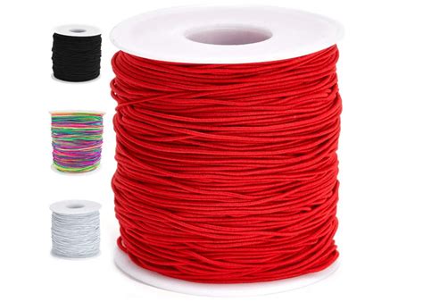 Topboutique Craft Stretchable 1mm Nylon Elastic Cord For Jewelry Making And Beading 109 Yards Red