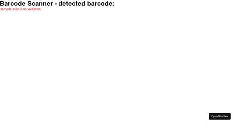 Angular Ngx Barcode Scanner Forked Codesandbox