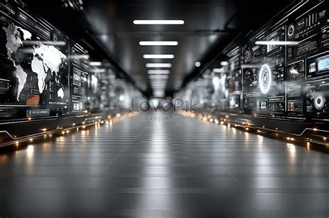 현대 데이터 센터 복도