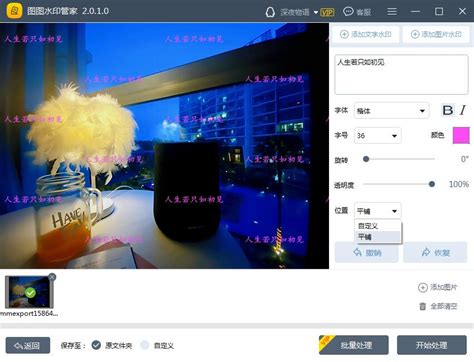 如何快速给图片添加文字水印？ 图图水印管家