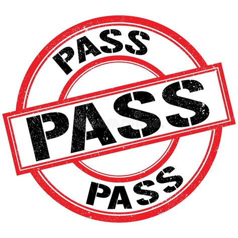 PASS Text Written On Red Stamp Sign Stock Illustration Illustration