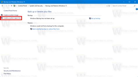 How To Create System Repair Disk In Windows