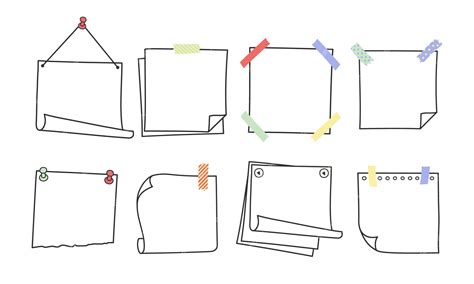 Premium Vector Doodle Hand Drawn Memo Notes And Reminders Vector