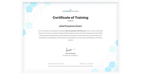 Successfully Completed The Data Visualization With Power Bi Training