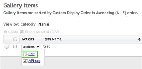 Editing An Item Branch CMS Documentation