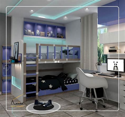 طراحی دکوراسیون اتاق خواب نوجوان عکس و نمونه کار معماران کارینا