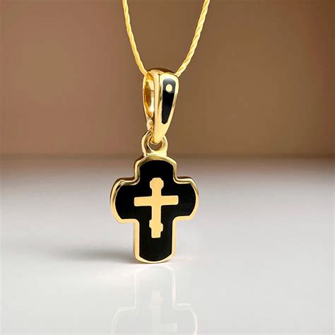 Детский крестик модель КЭ12чсз черный - Нилова Пустынь