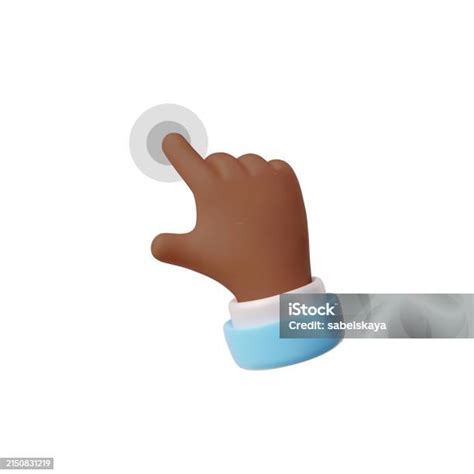 Hand Touchscreen Gesture Vector 3d Icon Hand Forefinger Tap Action On Touch Screen Press Or