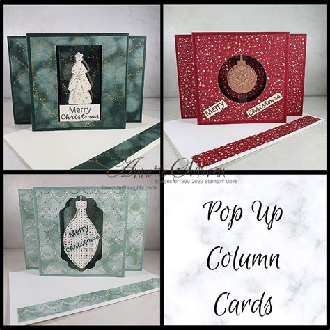 Pop Up Column Cards For Christmas Lavender Thoughts