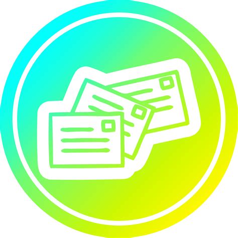 Stack Of Letters Circular In Cold Gradient Spectrum 9988012 Vector Art At Vecteezy