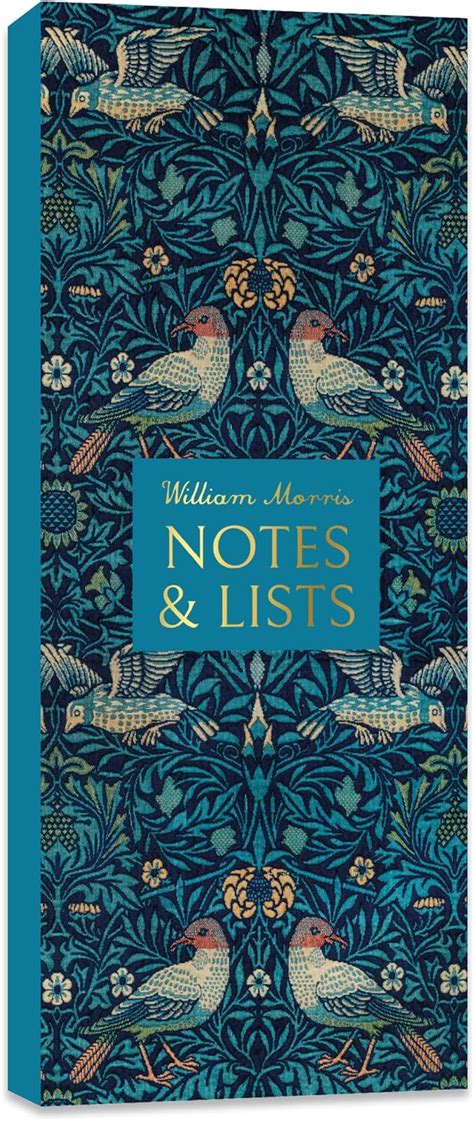 Robert Frederick Tall Notepad And List Set With Pencil William Morris