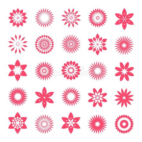 Abstract Decorative Geometric Circle Floral Design Elements Stock Vector Illustration Of