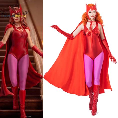 Wanda Vision Scarlet Witch Cosplay Costume Wanda Maximoff Cosplay