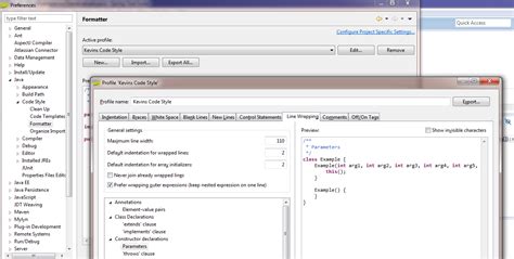 Coding Style Eclipse Java Code Formatter Stack Overflow