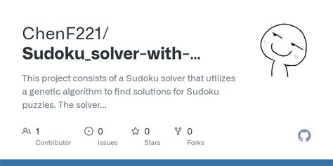 github chenf221 sudoku solver with genetic algortihm this project consists of a sudoku solver