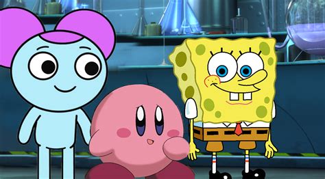 Pibby Kirby And Spongebob In Grus Lair By Redkirb On Deviantart